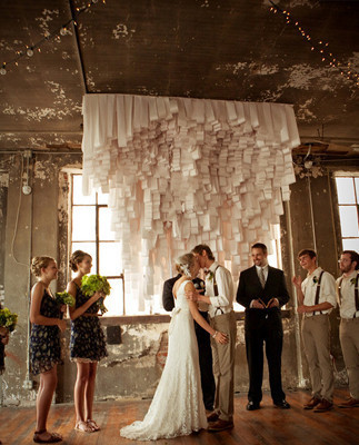 Beautiful pink ribbon backdrop | Wedding & Party Ideas | 100 Layer Cake