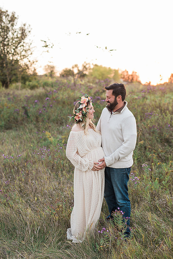 Sunset flower crown maternity photos | Browse Wedding & Party Ideas ...