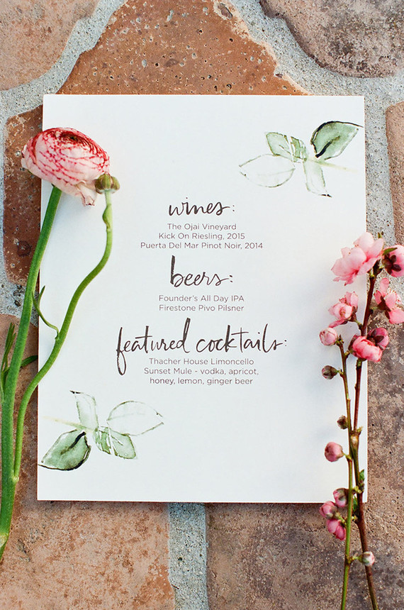 Spring menu design | Wedding & Party Ideas | 100 Layer Cake