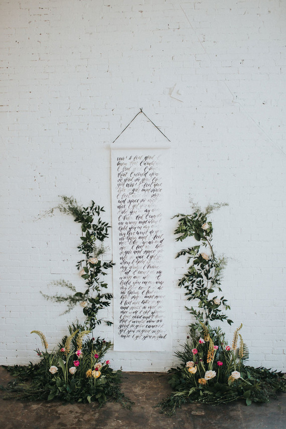 Calligraphy backdrop | Wedding & Party Ideas | 100 Layer Cake