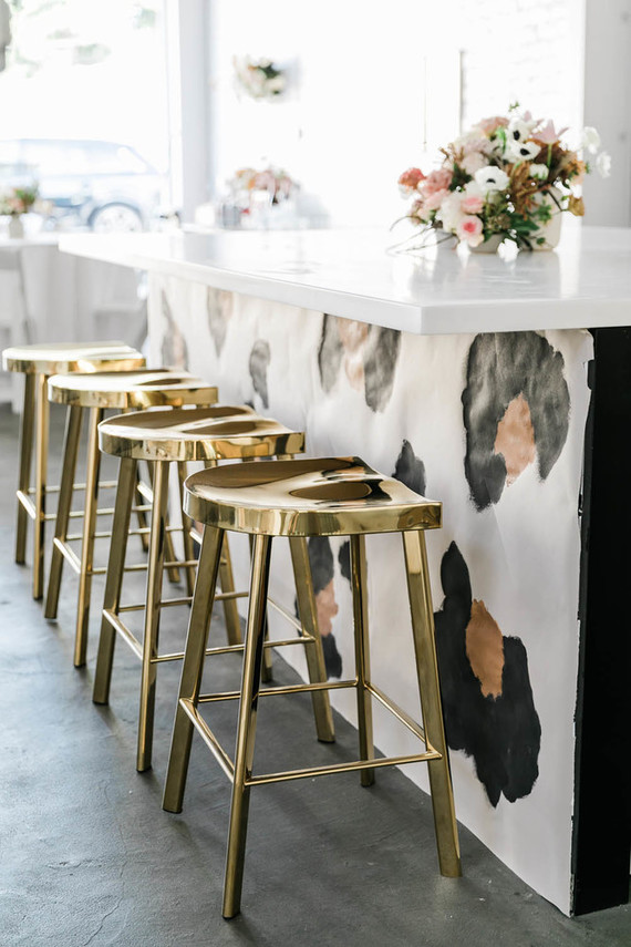 modern gold bar stools | Wedding & Party Ideas | 100 Layer Cake